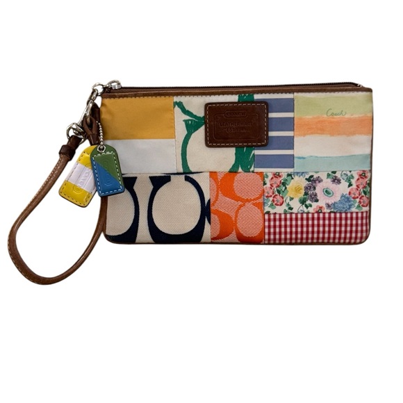 Coach | Bags | Coach Patchwork Wristlet With Two Hang Tags | Poshmark